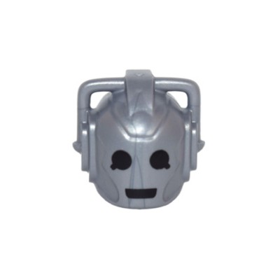 LEGO - Minifig, Head Modified Robot w/ Black Eyes and Mouth Pattern ...