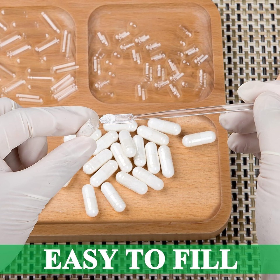 00 Empty Gelatin Capsules 10000 Count Fillable Pill Caps Empty Clear ...