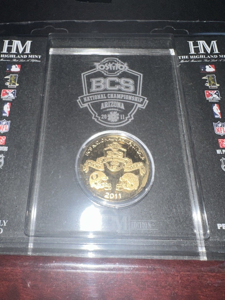 2011 BCS National Championship Coin HM 24k Gold Plate Oregon Ducks ...