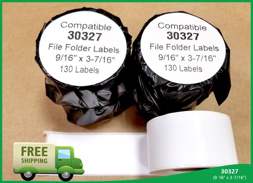 Dymo® 30327 130 Labels P/R File Folder Labels LabelWriter Twin Turbo 30 ...