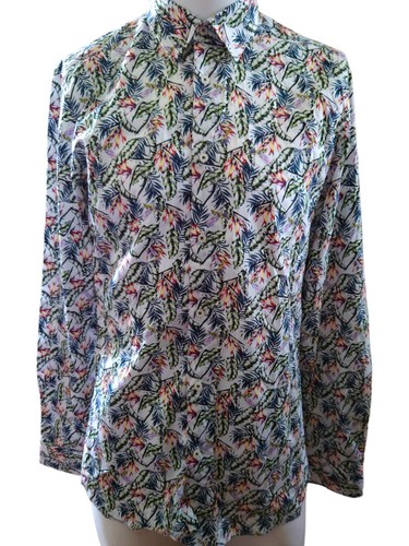 Gianni Feraud - Slim Fit - Floral & Hummingbird - Long Sleeve Shirt ...