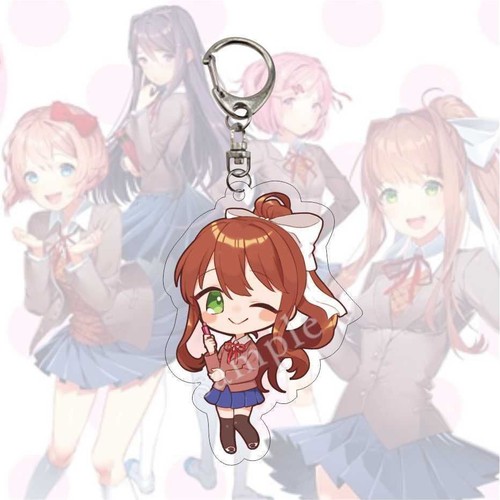 4Pcs/set Doki Doki Literature Club Monika Natsuki Acrylic Keychain ...