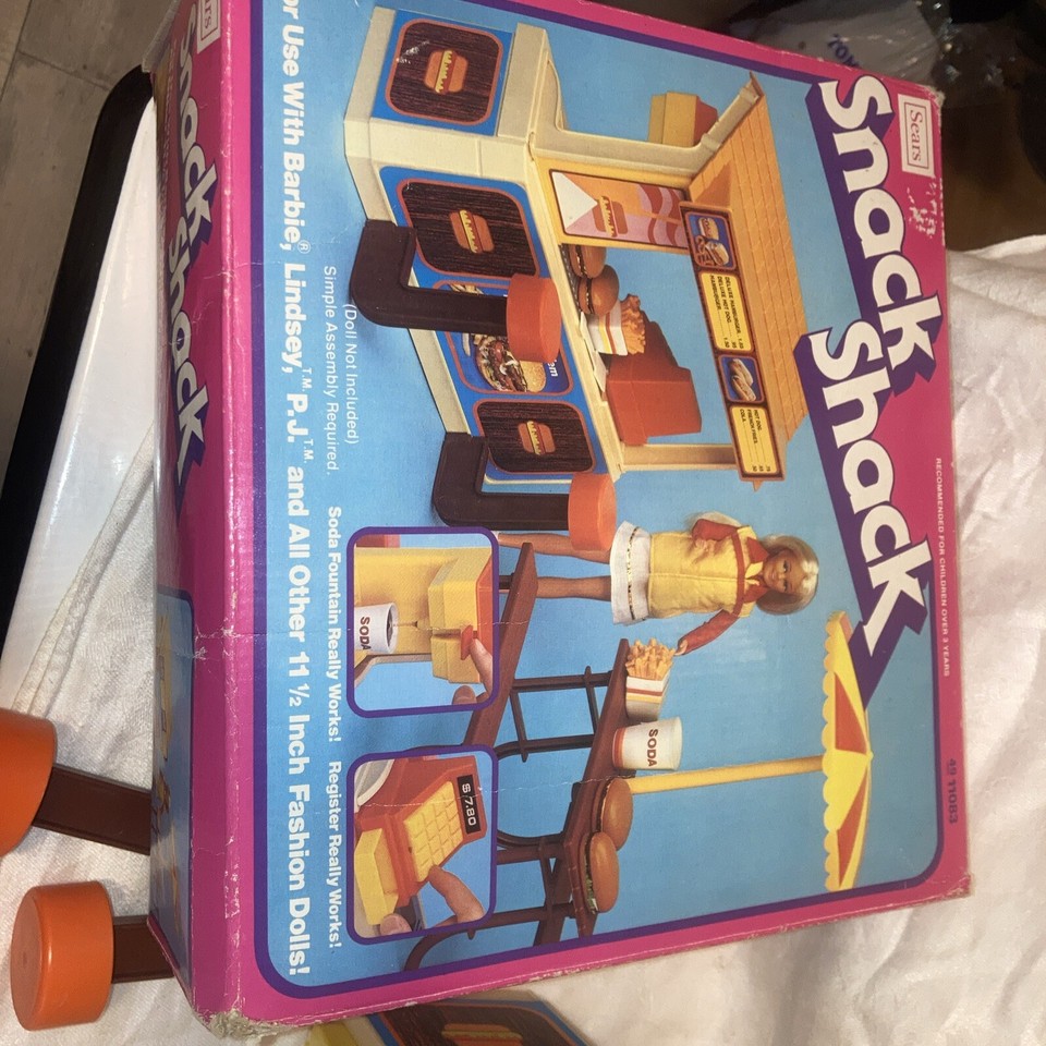 VINTAGE Sears Exclusive Barbie Snack Shack Playset & Org. Box 1984 RARE ...