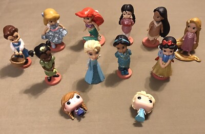 Lot 12 Disney Princess(s) Cute Mini Dolls Toddler Miniatures 3.5" | eBay