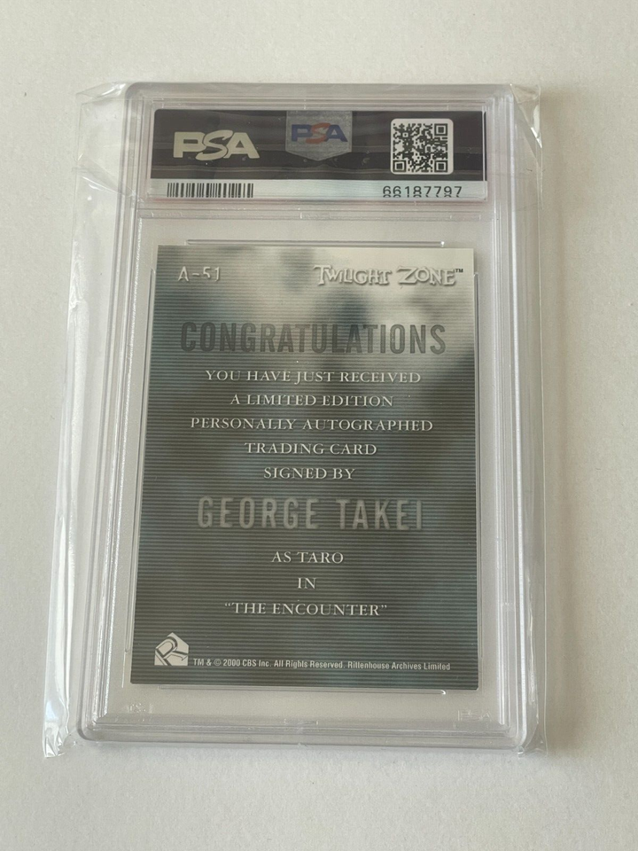 2002 Rittenhouse GEORGE TAKEI Signed AUTO Autograph TWILIGHT ZONE Star ...