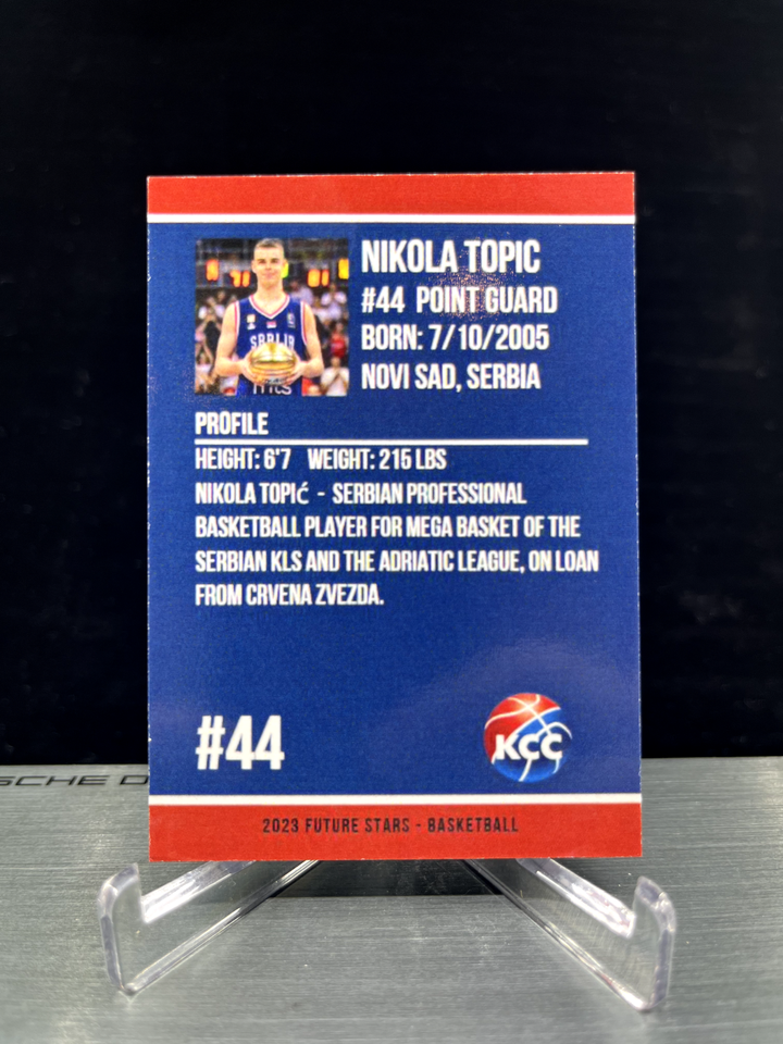 2023 NIKOLA TOPIC Rookie - Serbia National Card-Top Draft Pick 2024 ...
