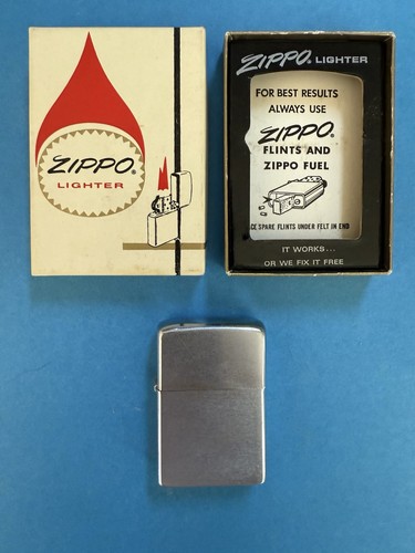 Brushed Finish Vintage Zippo Lighter & Box | eBay