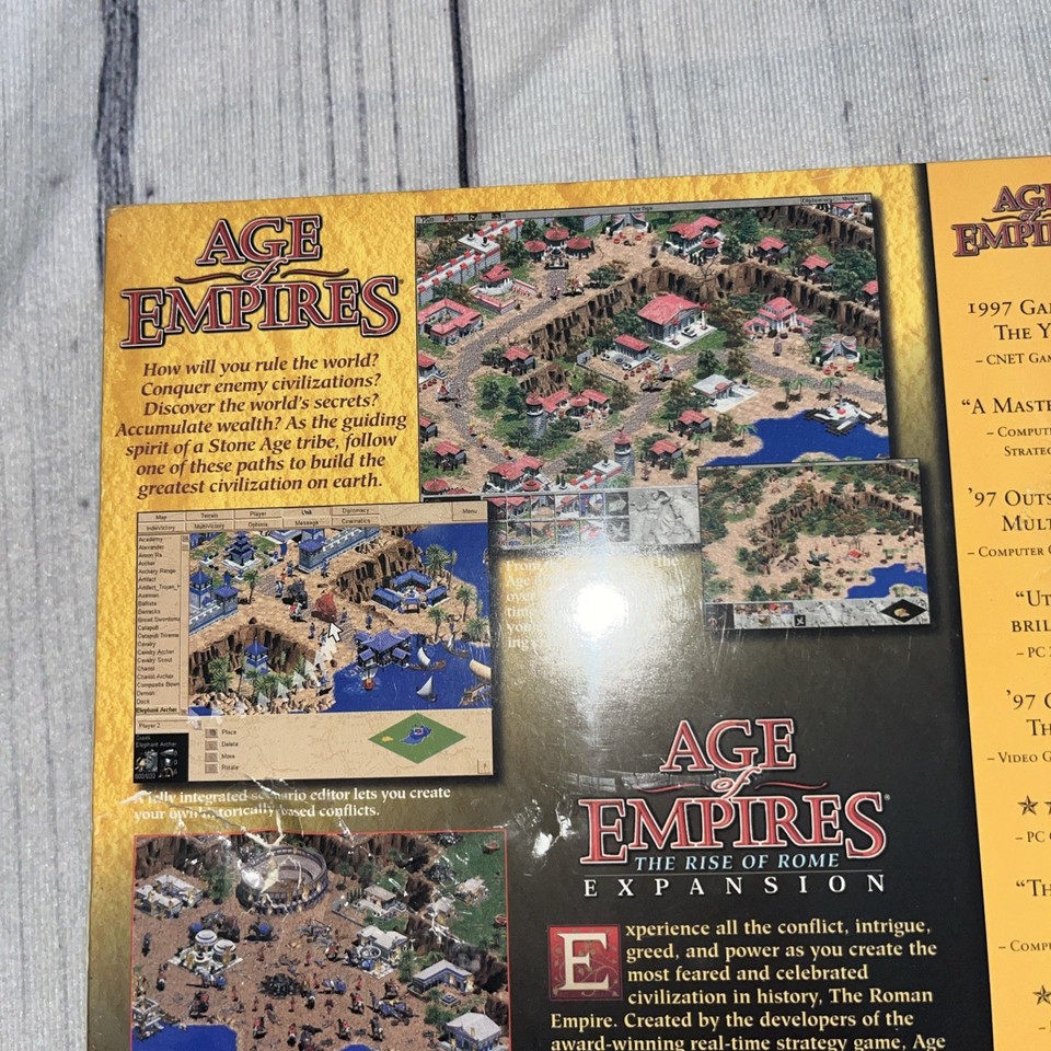 Age of Empires Gold edition big box new sealed double pack with 1998 ...