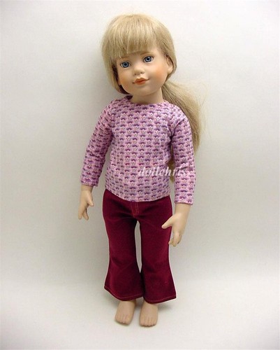 Pink/Silver Top Bell Bottom Pants Just Pretend 18"Slim doll Magic Attic ...