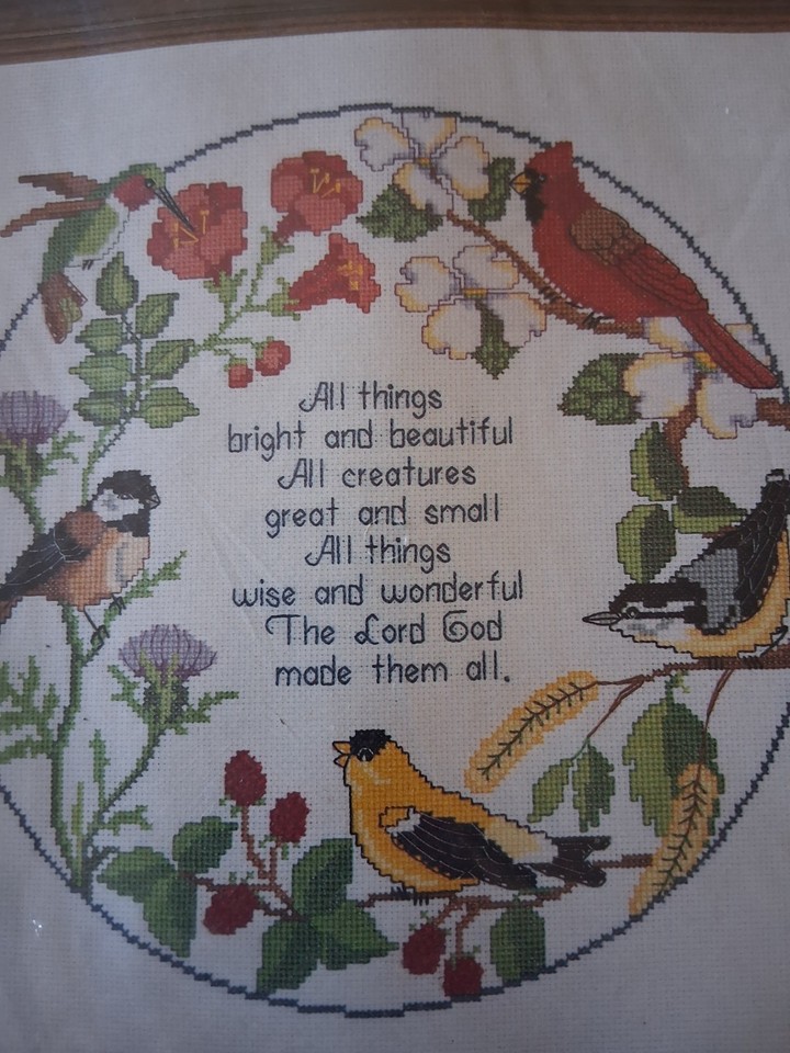 Janlynn Counted Cross Stitch Kit #5418 "Circle of Songbirds" 14x14" | eBay