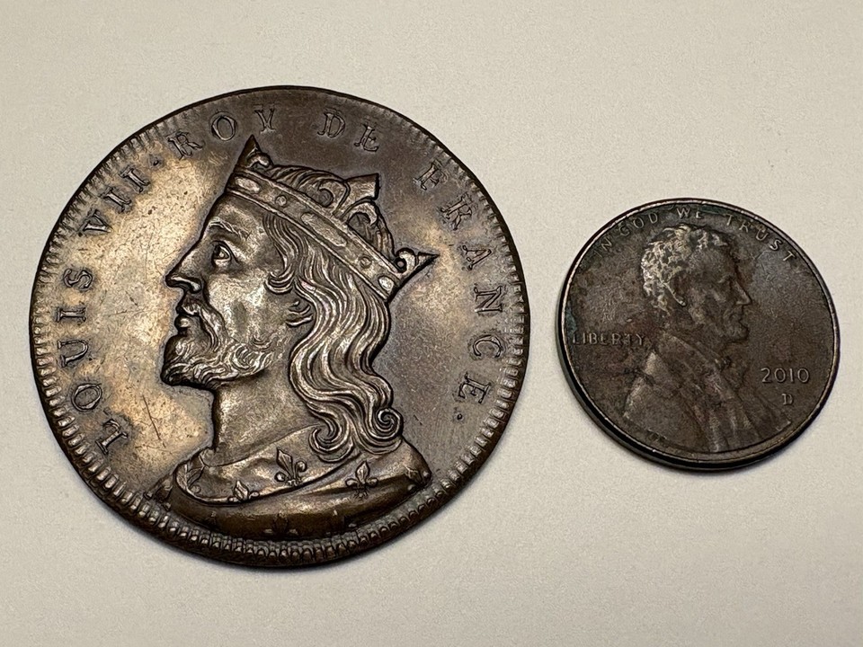 France Jeton Coin – Louis VII King of France Historical Series Louis ...