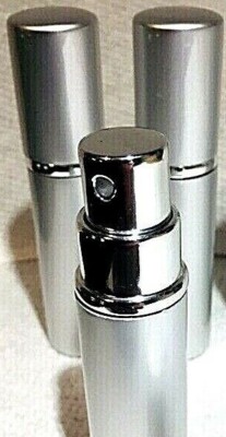 SILVER PERFUME TRAVEL ATOMIZERS (EMPTY) KIT MAKE YOUR OWN TRAVEL ...