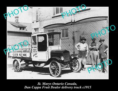 OLD 8x6 HISTORIC PHOTO OF St MARYS ONTARIO CANADA CAPPA FRUIT TRUCK ...