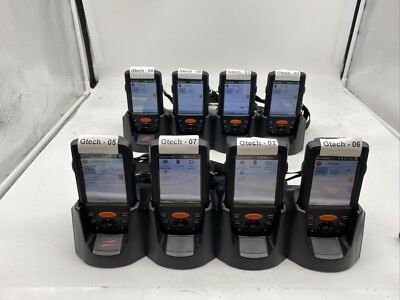 Lot of 8 Janam XM66 Mobile Computer Barcode Scanner XM66W w/ 4x Slot ...