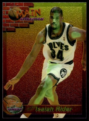 1993-94 Finest Main Attraction Isaiah Rider G21 Minnesota Timberwolves ...