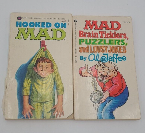 Hooked On Mad & Mad Brain Ticklers, Puzzlers and Lousy Jokes Paperback Books Lot | eBay