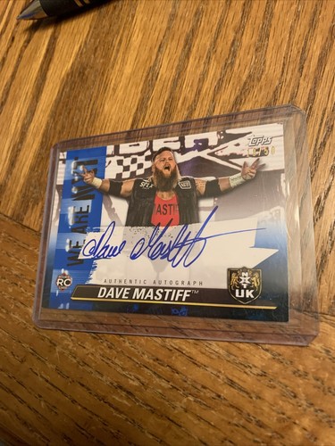2021 Topps WWE NXT UK Dave Mastiff Autograph RC Wrestling Blue Card ...