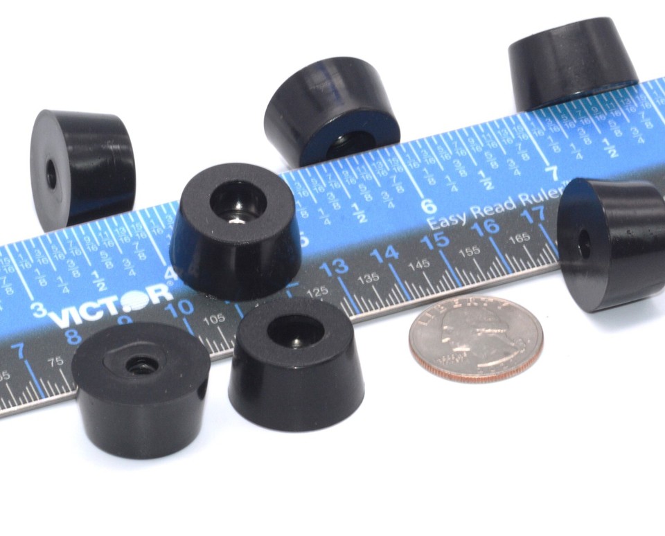 1” Diameter x 1/2” Height Rubber Bumper 1" Rubber Feet Various Package ...