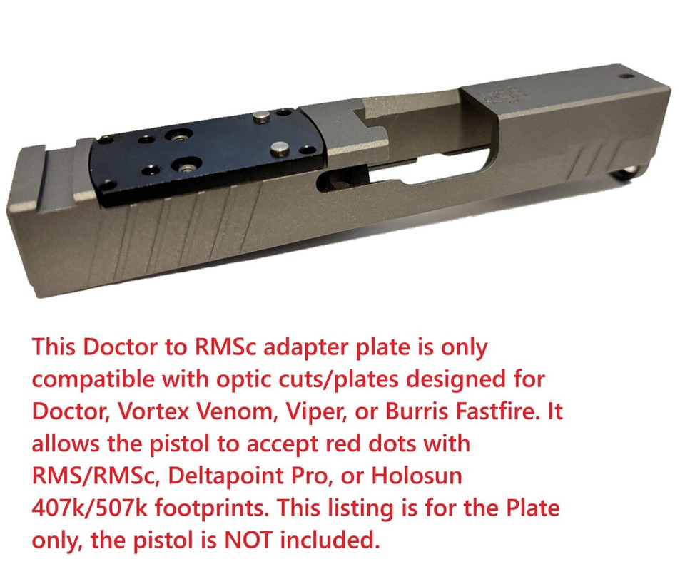 HM15 Doctor/Vortex Venom/Burris FF to Shield RMS/RMSC Red Dot Adaptor ...
