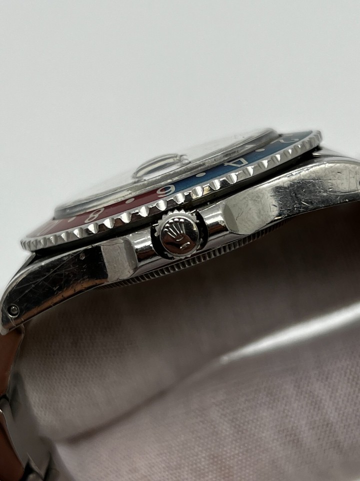 Rare Rolex 16750 GMT Master Pepsi Stainless Steel Original Spider ...