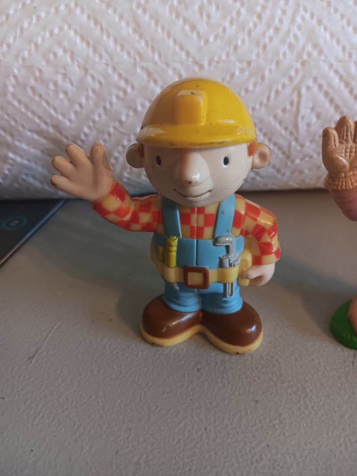 2- Bob The Builder Figures 3" Tall Spud The Scarecrow And Bob Pre Owned ...