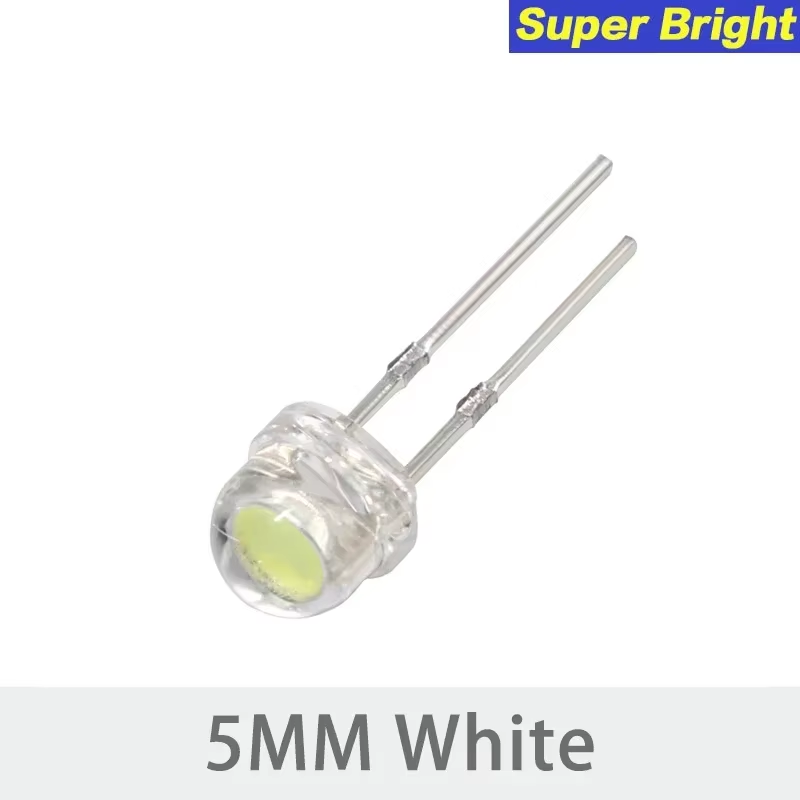 Super Bright Straw Hat LED 5Mm Light Emitting Diodes Blue Green Red ...