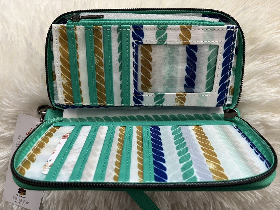 Lug Whirly RFID Wristlet Wallet in Oasis Teal NWT | eBay