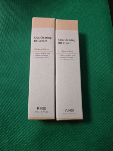 Lot Of 2 Purito Cica Clearing BB Cream #13 Neutral Ivory 30ml / Korean ...