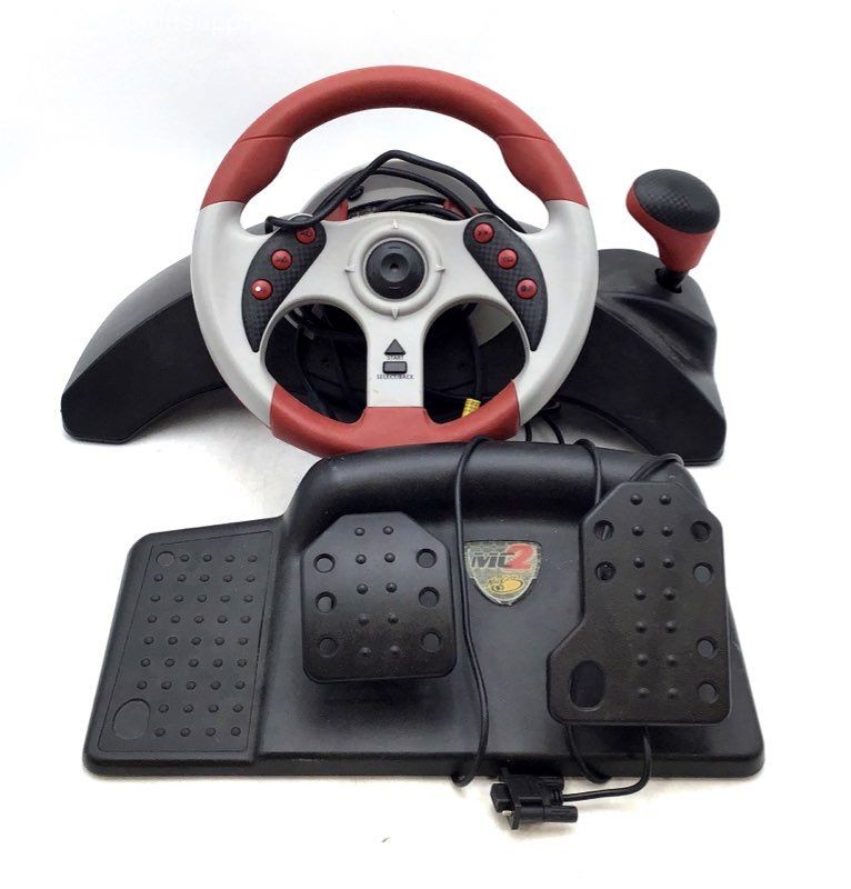 Mad Catz MC2 Video Game Racing Wheel And Pedal Controllers Lot Of 2 | eBay