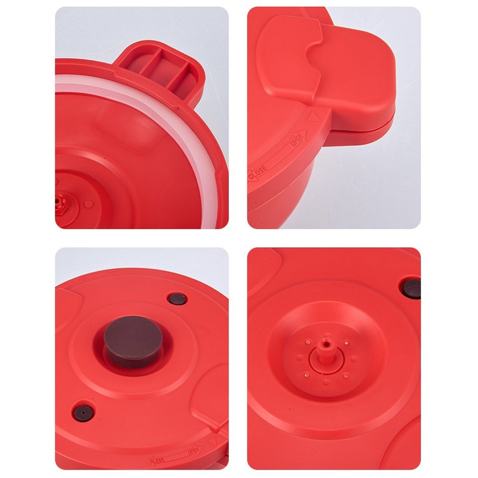 Microwave Pressure Cooker Easy Clean Small No Fire Heat Resistant Stew ...