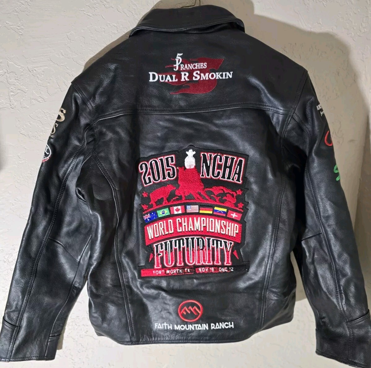 2015 NCHA WORLD CHAMPIONSHIPS Futurity Leather Jacket… - Gem