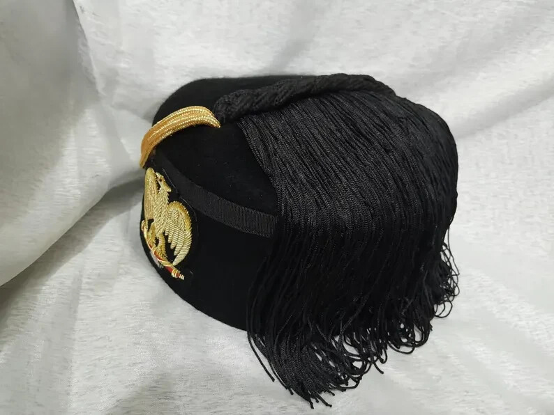 WW2 Italian Fascist High Leaders FEZ HAT Mussolini Summer Cap Merino ...