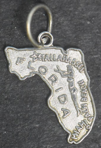 Vintage Sterling Silver- State of Florida Souvenir Charm | eBay