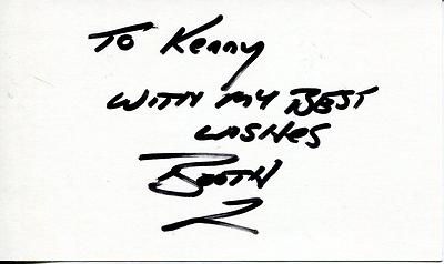 BOOTH SAVAGE ACTOR IN HOT SHOTS / THE BEACHCOMBERS / MR D SIGNED CARD ...