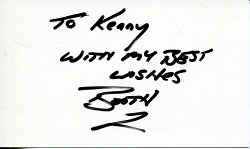 BOOTH SAVAGE ACTOR IN HOT SHOTS / THE BEACHCOMBERS / MR D SIGNED CARD ...