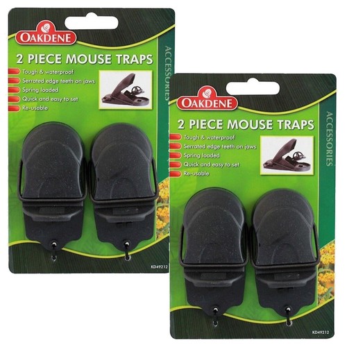 4 Mousetraps Waterproof Plastic Reusable Rodent Pest Control Humane ...