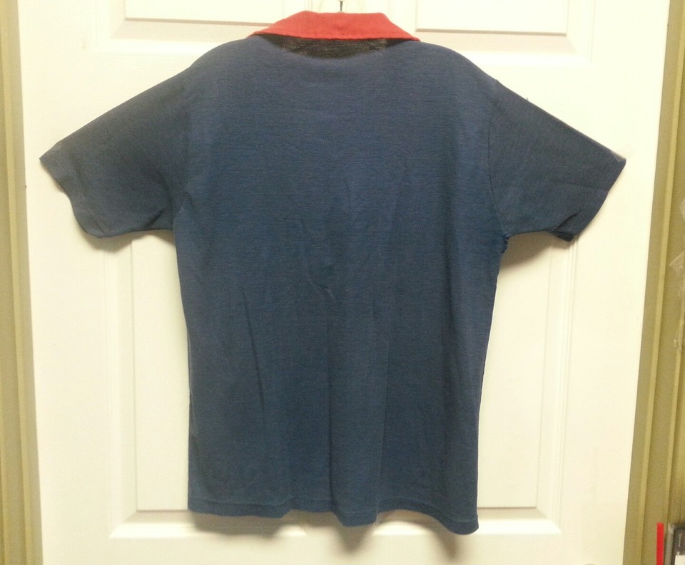 Vintage Men Industrial Shirt Size S STANDARD Grunge Distressed Red ...