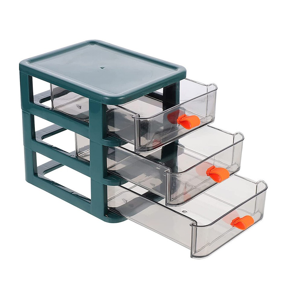 2-3-4 Drawer Mini Desk Storage Box Home Office Tidy Stationary Craft ...