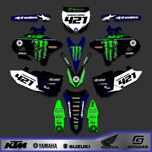 2015-2021 YAMAHA YZ 125 250 GRAPHICS KIT DECALS DECO YZ125 YZ250 TWO ...