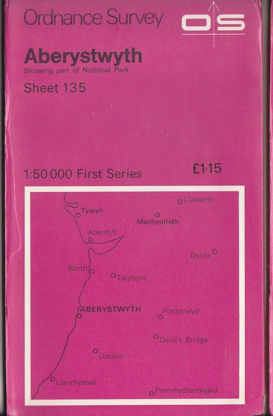 Ordnance Survey Landranger Map 1:50,000 Sheet 135 Aberystwyth | eBay UK
