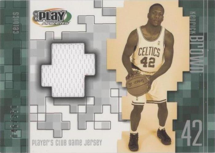 2001-02 UD Playmakers Limited - Player's Club Game Jerseys Kedrick Brown #KE-J /350 (MEM, RC ...