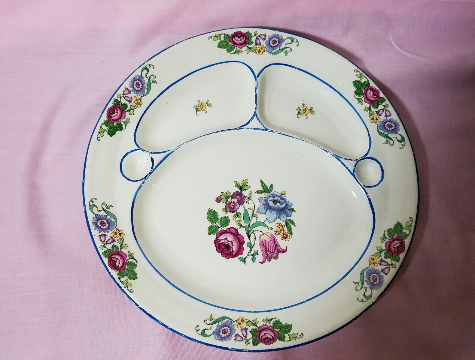 ANTIQUE HAMPTON IVORY ENGLAND THREE SECTIONS 10 3/4" PLATE | eBay