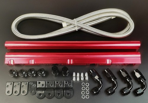 LS1 LS2 LS3 Red Billet Fuel Rail Kit For Intake Manifold Hardware | 6AN ...