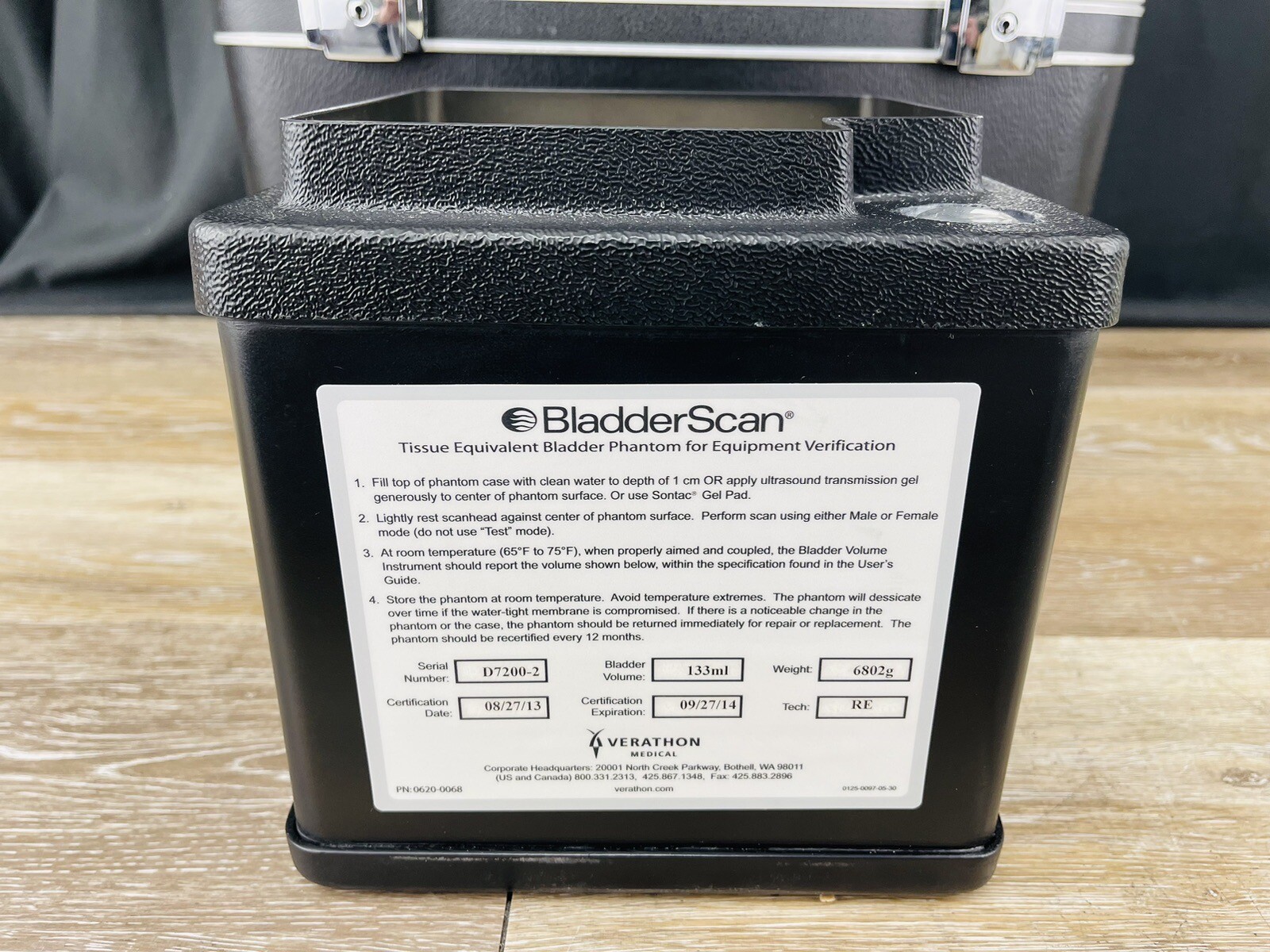 Verathon BladderScan Phantom Ultrasound Tissue Equivalent Bladder 0620 ...