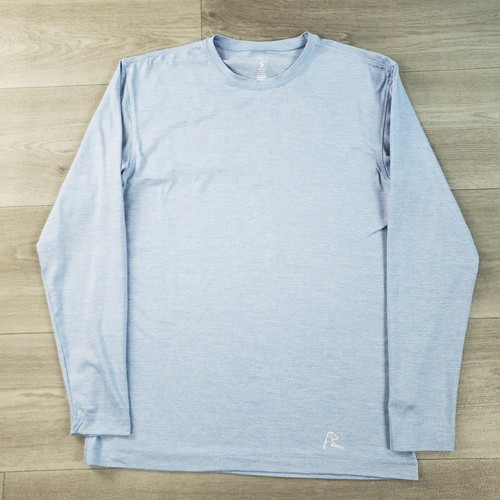 Rhoback T-Shirt Men's Small Blue Long Sleeve Crew Neck Logo Performance ...