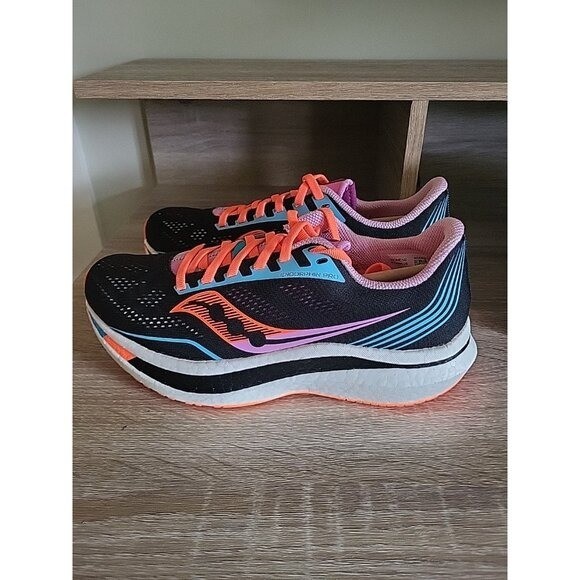 Saucony Endorphin Pro Running Athletic Shoes Women's Future Black Neon ...