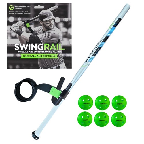Baseball & Softball Swing Trainer + Speed Stick Training Bat + 6 ...