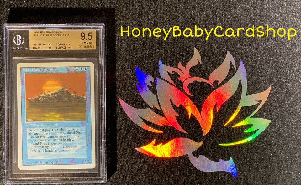 MTG 3rd Edition Revised 1994 Island Fish Jasconius BGS 9.5 GEM MINT 93/ ...