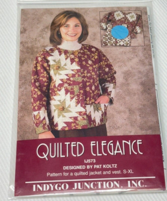 Quilted Jacket Quilted Elegance Pattern Indygo Junction S-XL NOS | eBay