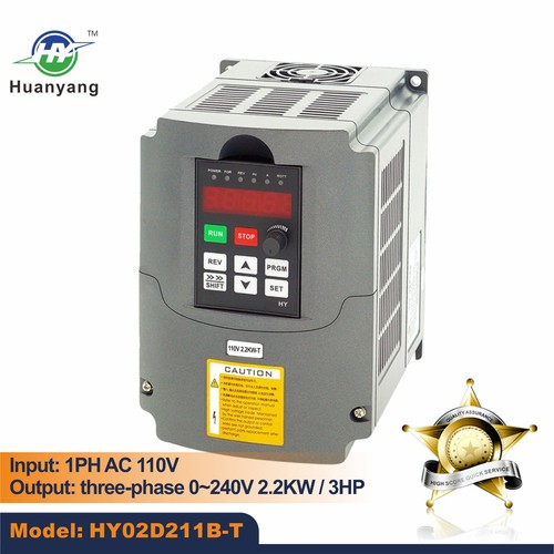 VFD Input voltage 110V output three-phase 220V 2.2KW 3HP single phase to 3 phase | eBay